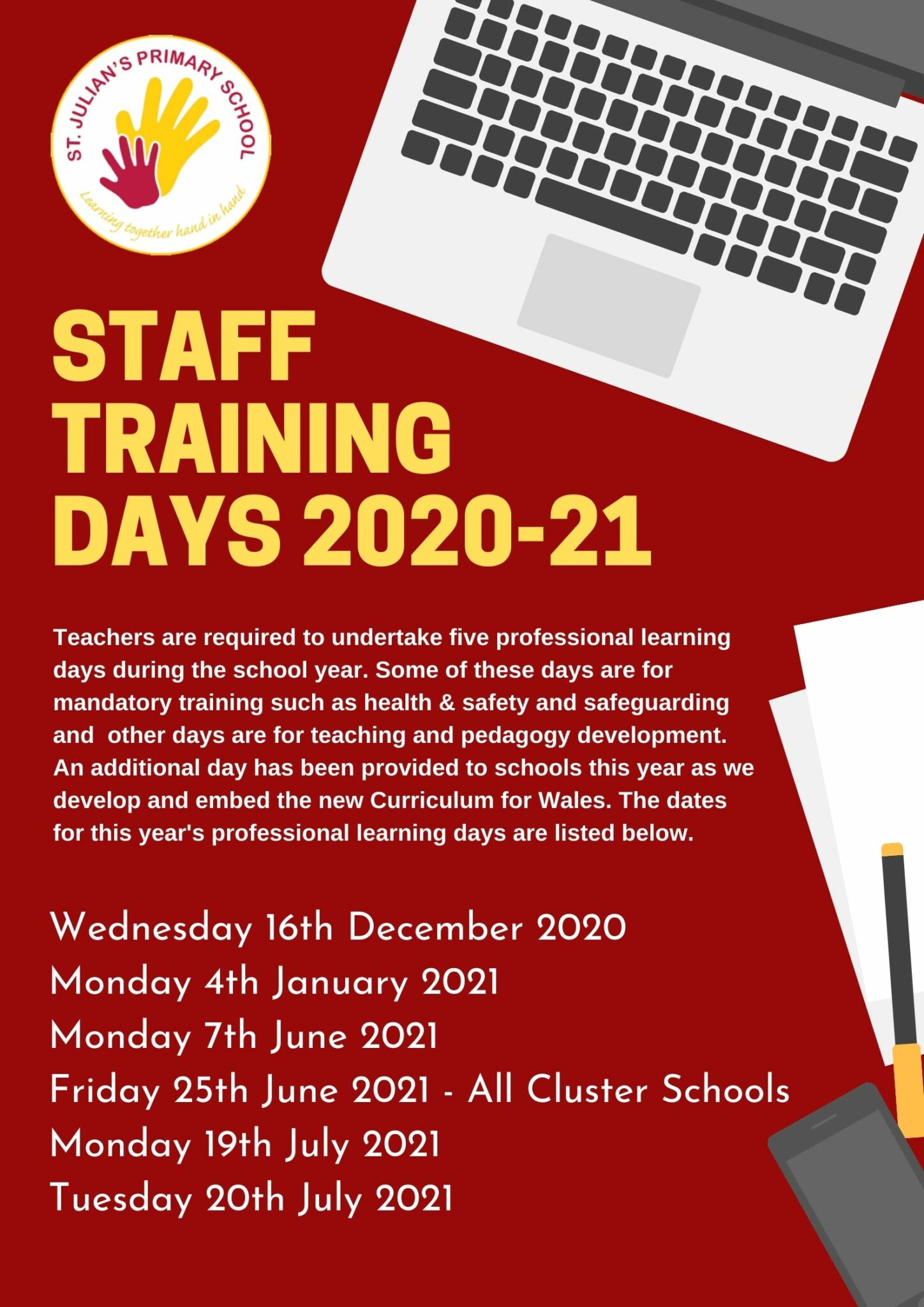 Training Days – St Julians Primary School